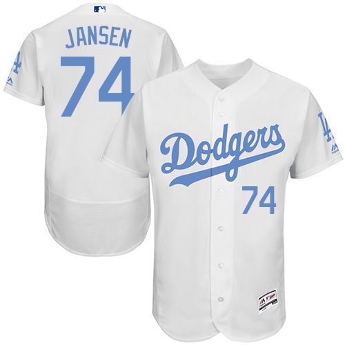 Dodgers #74 Kenley Jansen White Authentic Collection 2016 Father’s Day ...