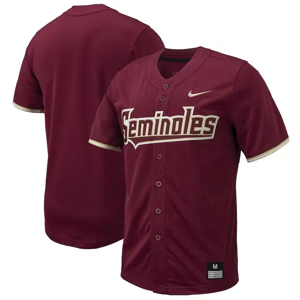 Florida State Seminoles Garnet Full-Button Baseball Jersey – Dripgrape ...