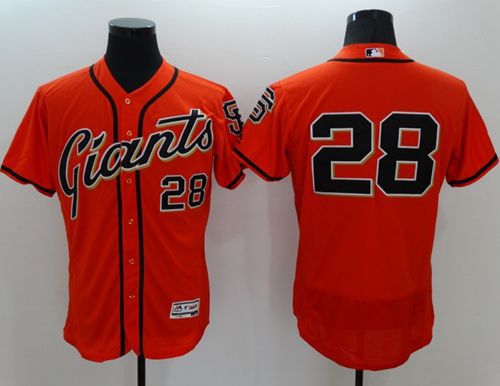 Giants #28 Buster Posey Orange Authentic Collection Jersey – Dripgrape ...