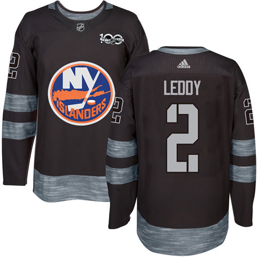 Islanders #2 Nick Leddy Black 1917-2017 100th Anniversary Jersey ...