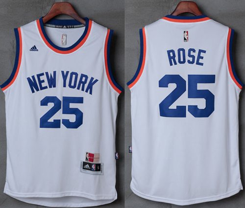Knicks #25 Derrick Rose New White Jersey – Dripgrape – Jerseys Shop