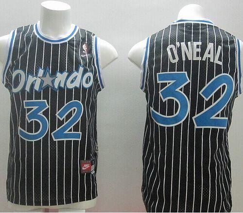 Magic #32 Shaquille O’Neal Black Throwback Jersey – Dripgrape – Jerseys ...