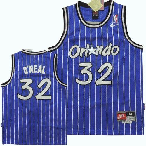 Magic #32 Shaquille O’Neal Blue Throwback Jersey – Dripgrape – Jerseys Shop