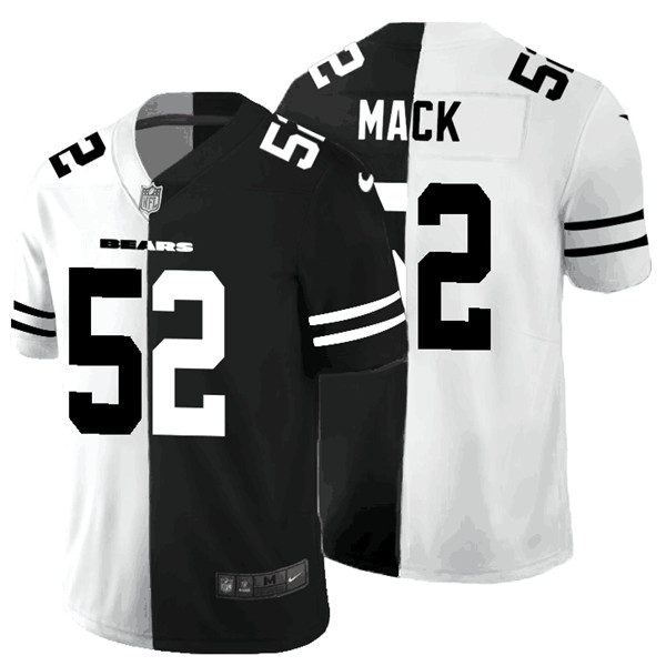 Arizona Cardinals #52 Khalil Mack Black White Split 2020 Jersey ...