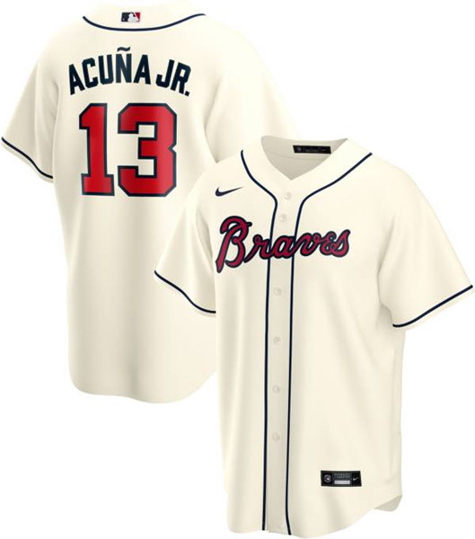 Atlanta Braves #13 Ronald Acuna Jr Cream Jersey – Dripgrape – Jerseys Shop