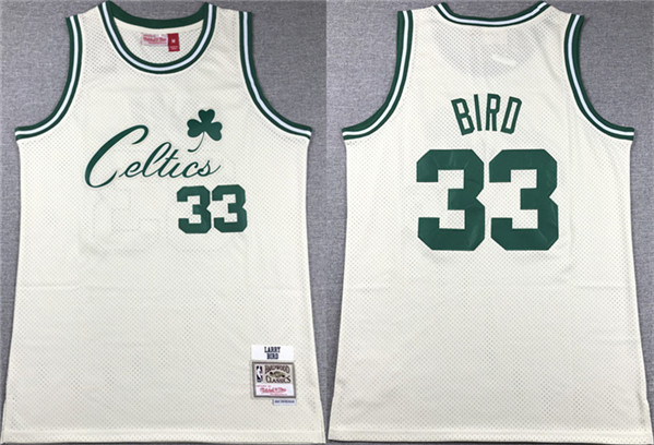 Boston Celtics #33 Larry Bird White Throwback Jersey – Dripgrape ...