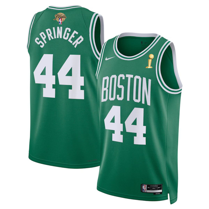 Boston Celtics #44 Jaden Springer Kelly Green 2024 Finals Champions ...