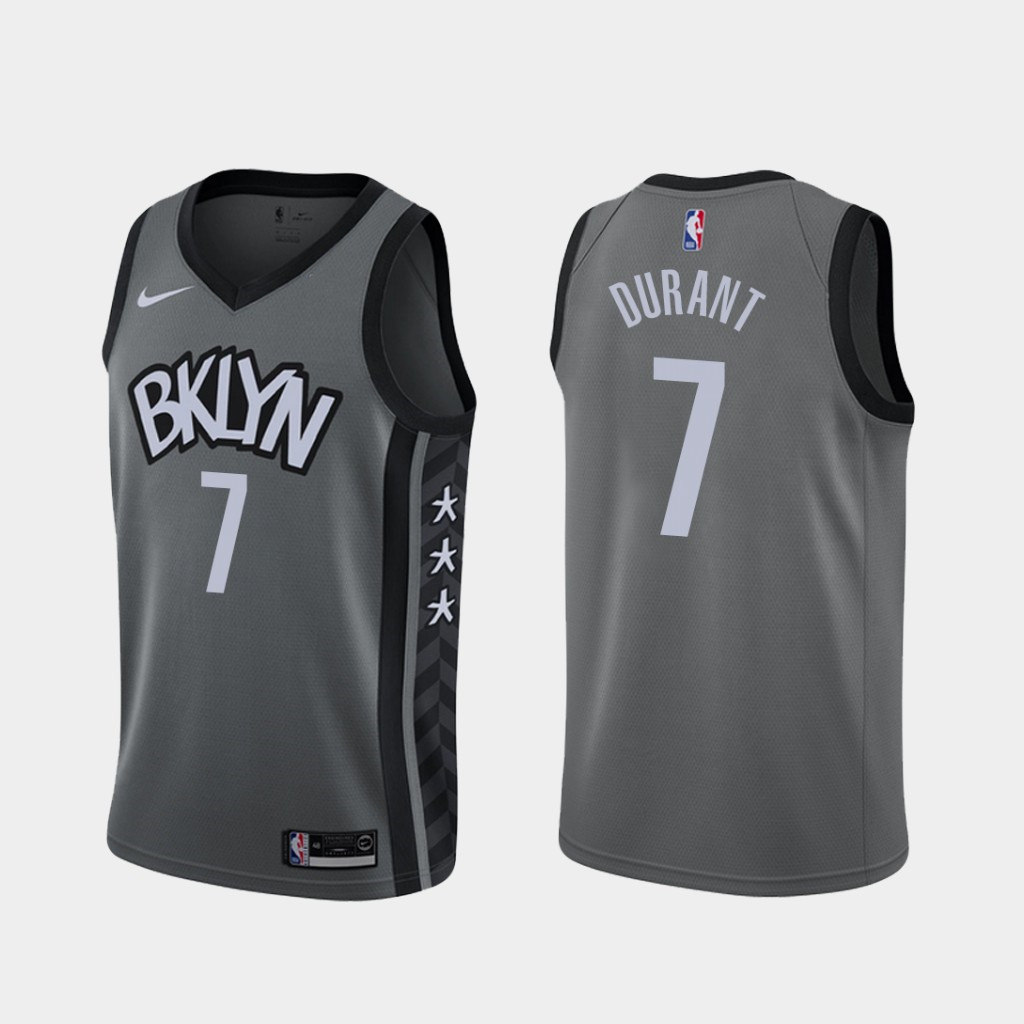 Brooklyn Nets #7 Kevin Durant Grey 2019 Jersey – Dripgrape – Jerseys Shop