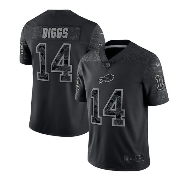 Buffalo Bills #14 Stefon Diggs Black Reflective Jersey – Dripgrape ...