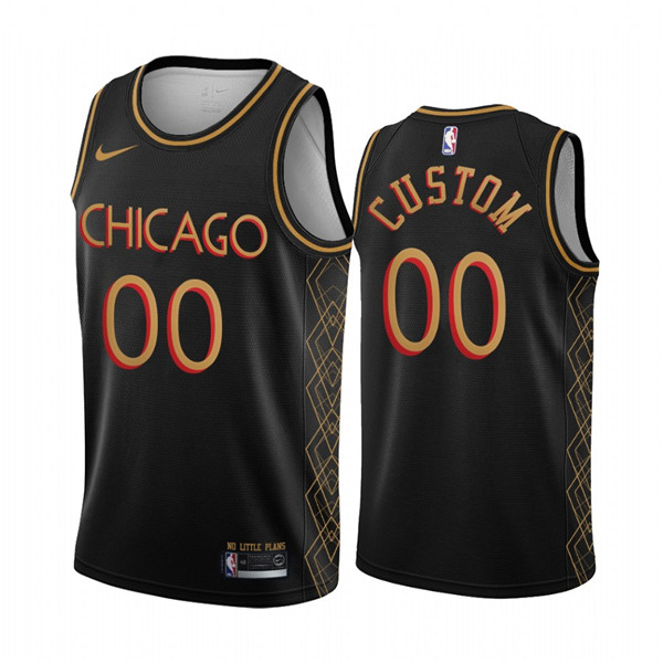 Chicago Bulls Custom Black Motor City Edition 2020-21 No Little Plans ...