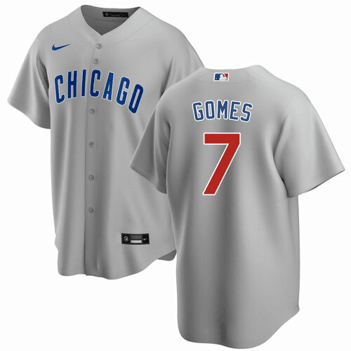 Chicago Cubs #7 Yan Gomes Gray Baseball Jersey – Dripgrape – Jerseys Shop
