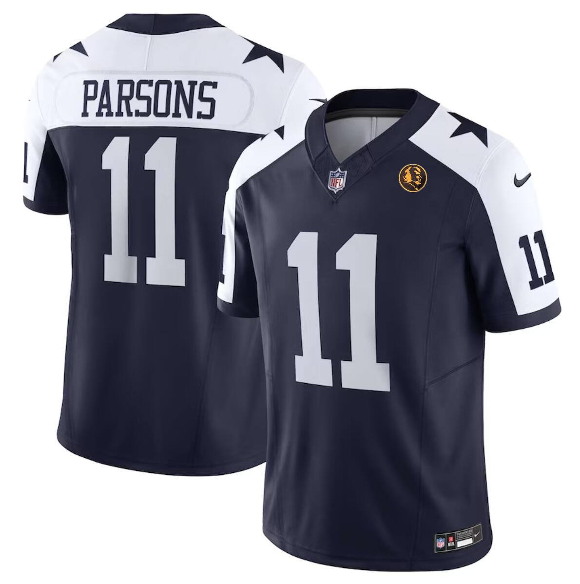 Dallas Cowboys #11 Micah Parsons Navy 2023 FUSE With John Madden Patch ...