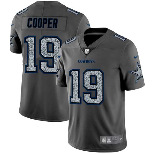 Dallas Cowboys #19 Amari Cooper 2019 Gray Fashion Static Jersey ...