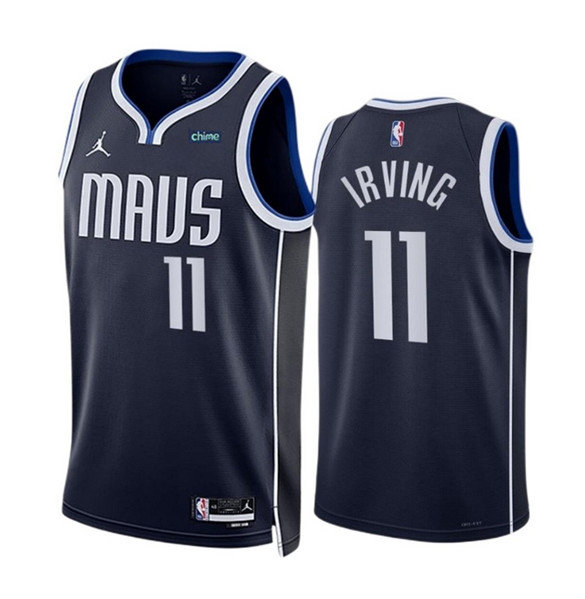 Dallas Mavericks #11 Kyrie Irving Navy Statement Edition Basketball ...