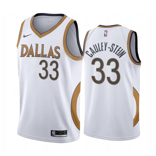 Dallas Mavericks #33 Cauley-Stein White City Edition New Uniform 2020 ...