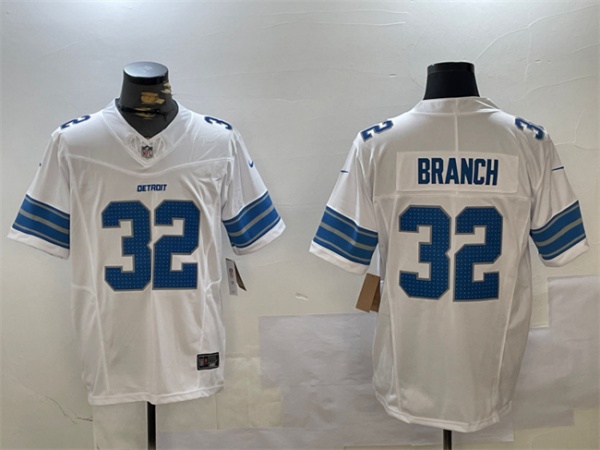 Detroit Lions #32 Brian Branch White 2024 FUSE Jersey – Dripgrape ...