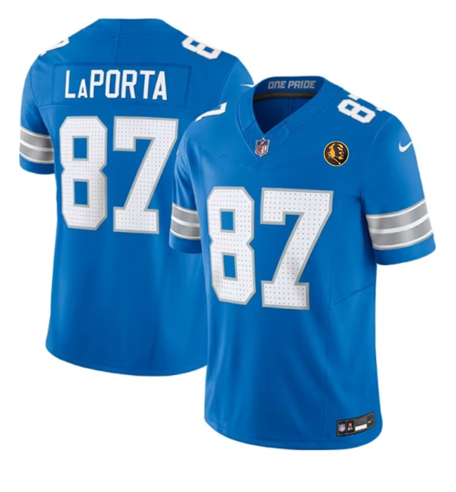 Detroit Lions #87 Sam LaPorta Blue 2024 FUSE With John Madden ...