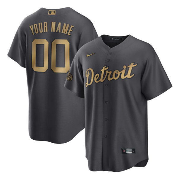Detroit Tigers Custom Charcoal 2022 All-Star Baseball Jersey ...