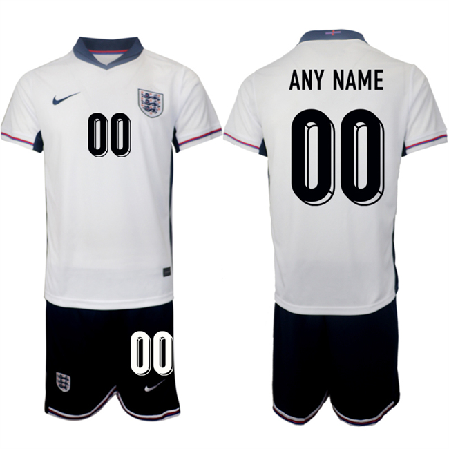 England Custom 2024-25 White Home Soccer Jersey Suit – Dripgrape ...