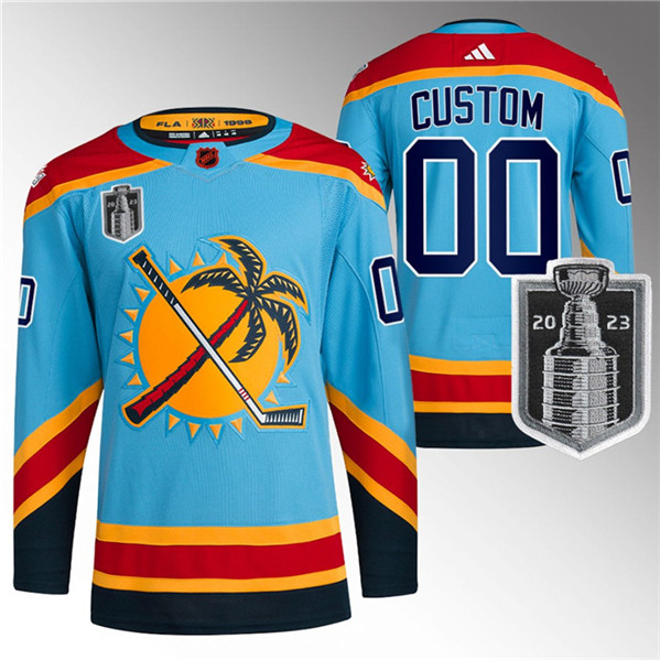 Florida Panthers Custom Blue 2023 Stanley Cup Final Reverse Retro ...