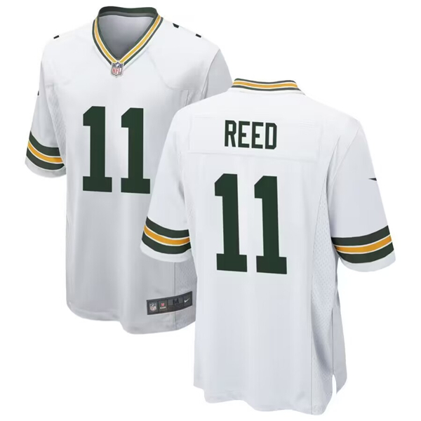 Green Bay Packers #11 Jayden Reed White Game Jersey – Dripgrape ...