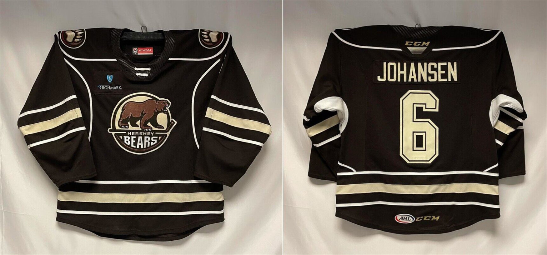 Hershey Bears #6 Lucas Johansen Black Calder Cup Finals Hockey Jersey ...