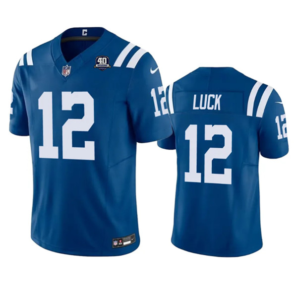 Indianapolis Colts #12 Andrew Luck Blue 2023 F.U.S.E 40th Anniversary ...