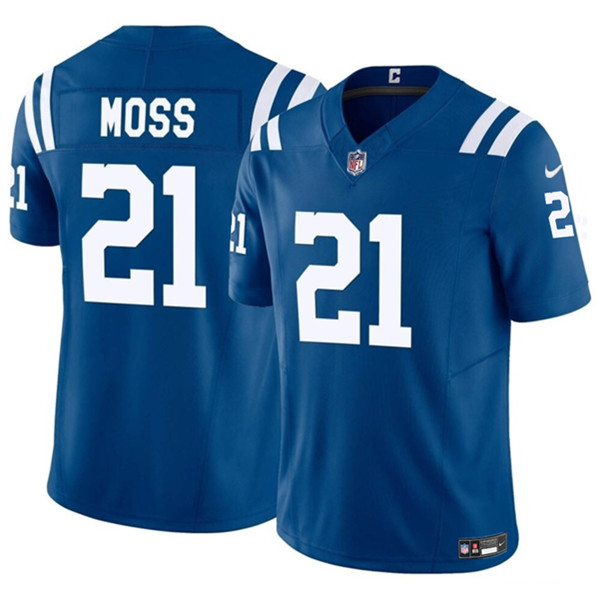Indianapolis Colts #21 Zack Moss Blue 2023 FUSE Jersey – Dripgrape ...