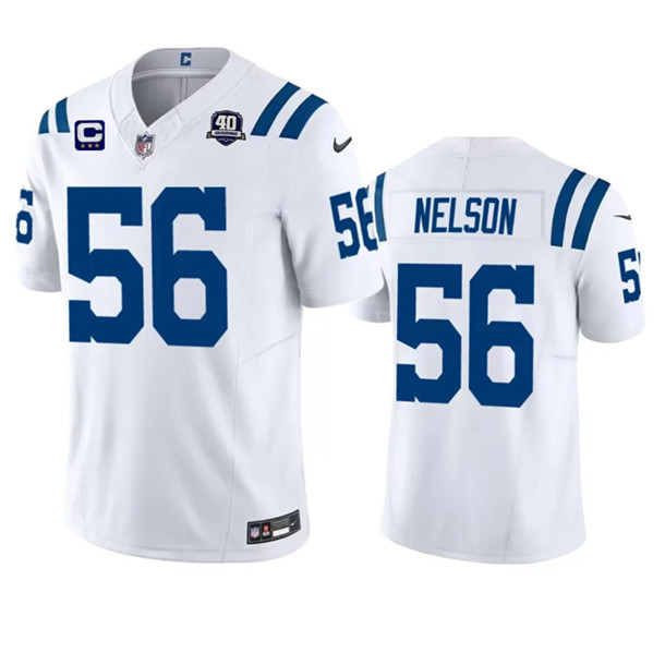 Indianapolis Colts #56 Quenton Nelson White 2023 FUSE 40th Anniversary ...