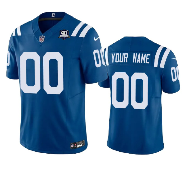 Indianapolis Colts Custom Blue 2023 F.U.S.E 40th Anniversary Alternate ...