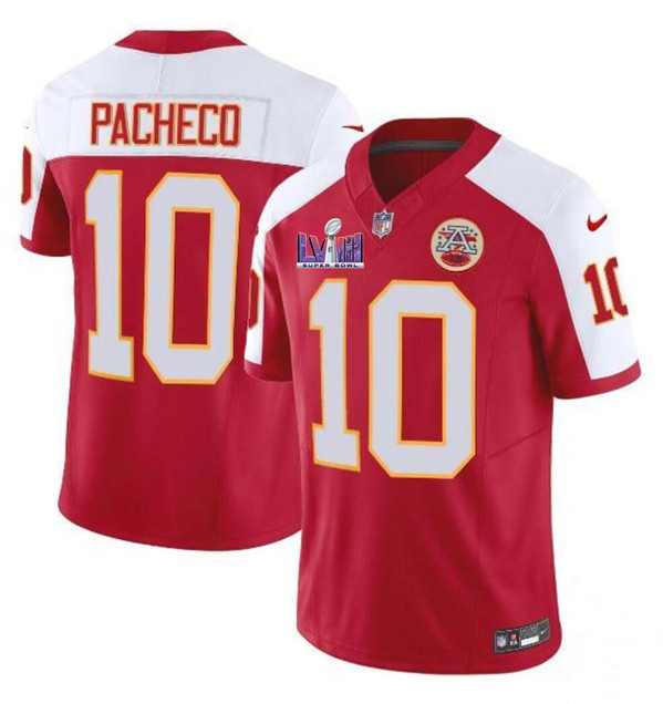 Kansas City Chiefs #10 Isiah Pacheco Red-White 2024 FUSE Super Bowl ...