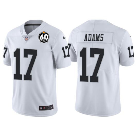 Las Vegas Raiders #17 Davante Adams White With 60th Anniversary Patch ...