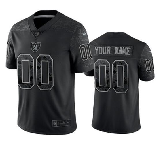 Las Vegas Raiders Customized Black Reflective Jersey – Dripgrape ...