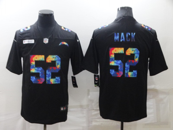 Los Angeles Chargers #52 Khalil Mack Black Crucial Catch Jersey ...