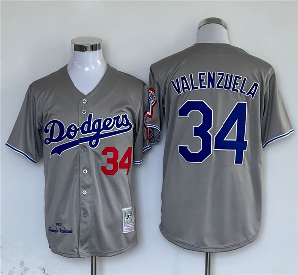 Los Angeles Dodgers #34 Fernando Valenzuela Gray Jersey – Dripgrape ...
