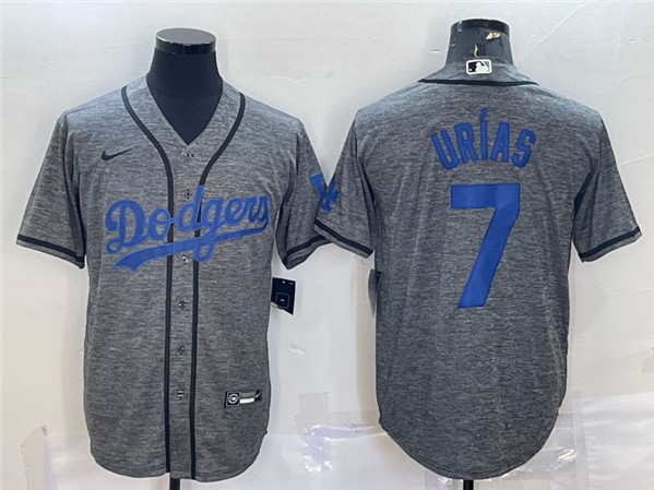 Los Angeles Dodgers #7 Julio Urias Gray Jersey – Dripgrape – Jerseys Shop