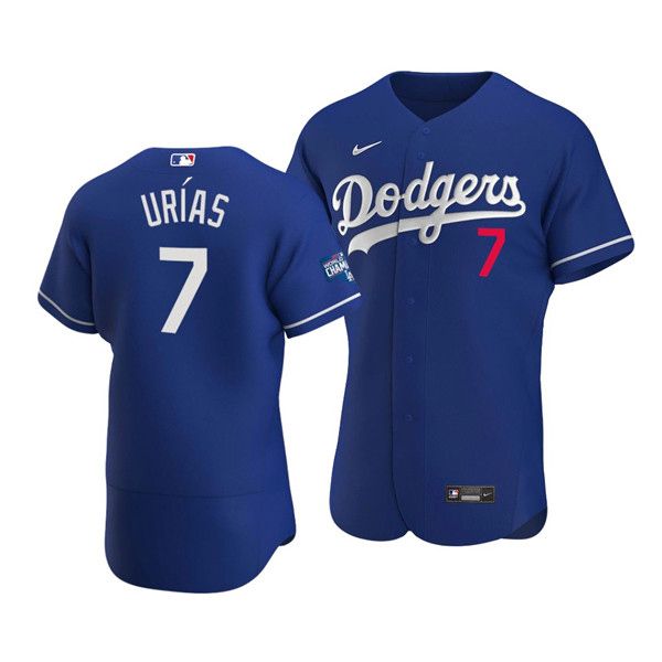 Los Angeles Dodgers #7 Julio Urias 2020 Blue World Series Champions ...
