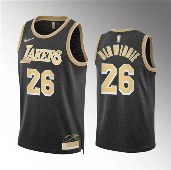 Los Angeles Lakers #26 Spencer Dinwiddie Black 2024 Select Series ...