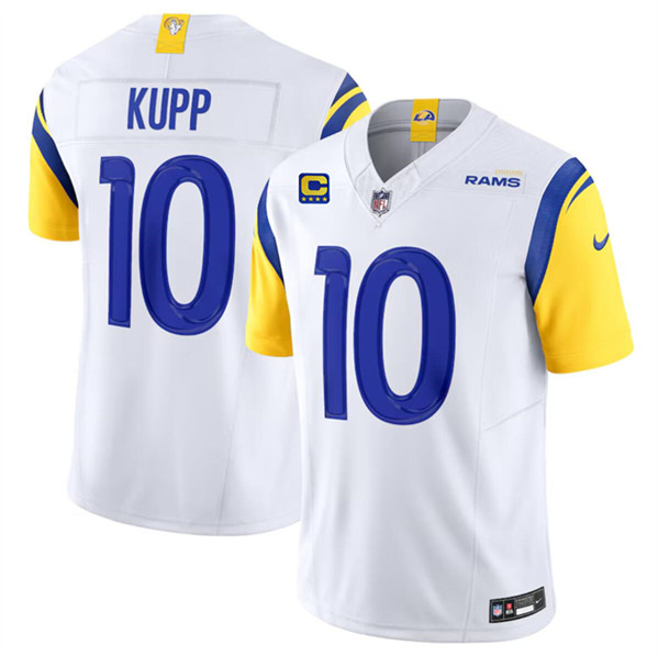 Los Angeles Rams #10 Cooper Kupp White 2024 F.U.S.E With 4-Star C Patch ...