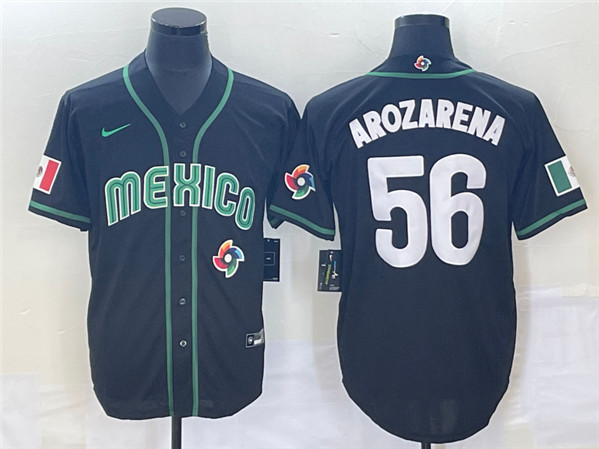Mexico Baseball #56 Randy Arozarena 2023 Black World Baseball Classic ...