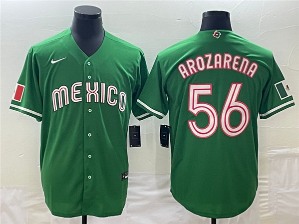 Mexico Baseball #56 Randy Arozarena 2023 Green World Baseball Classic ...