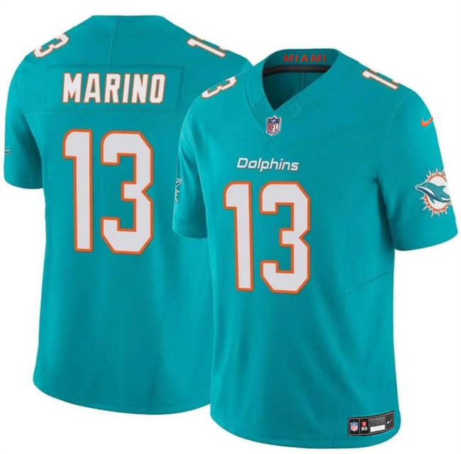 Miami Dolphins #13 Dan Marino Aqua 2023 F.U.S.E Jersey – Dripgrape ...
