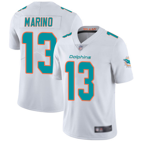 Miami Dolphins #13 Dan Marino White Player Jersey – Dripgrape – Jerseys ...