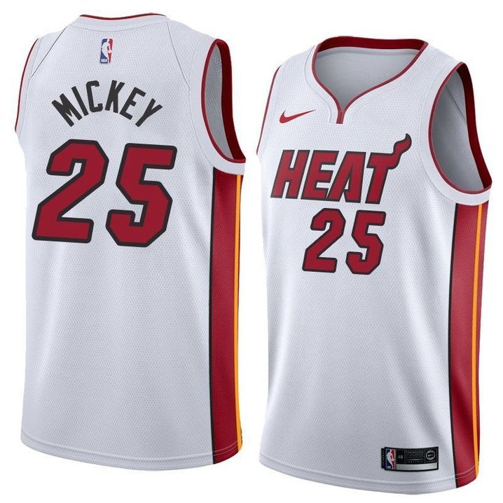 Miami Heat #25 Jordan Mickey White Jersey – Dripgrape – Jerseys Shop