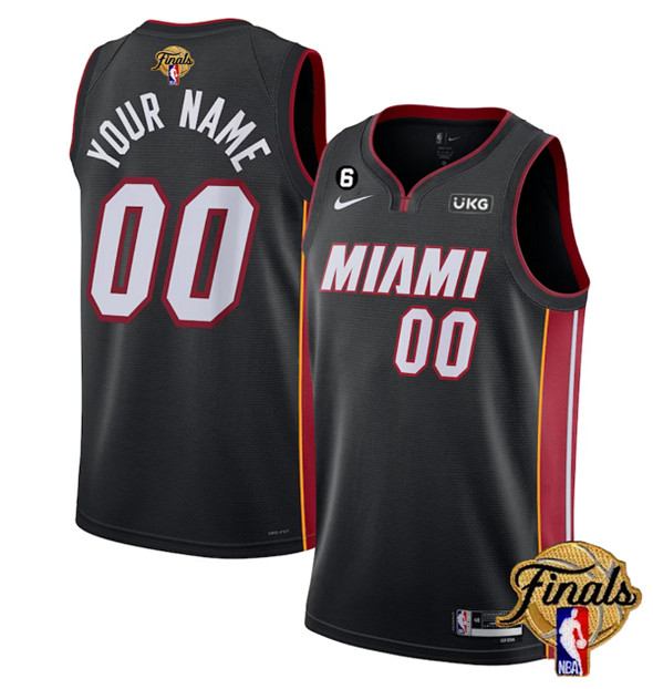 Miami Heat Customized Black 2023 Finals Icon Edition With NO.6 Patch ...
