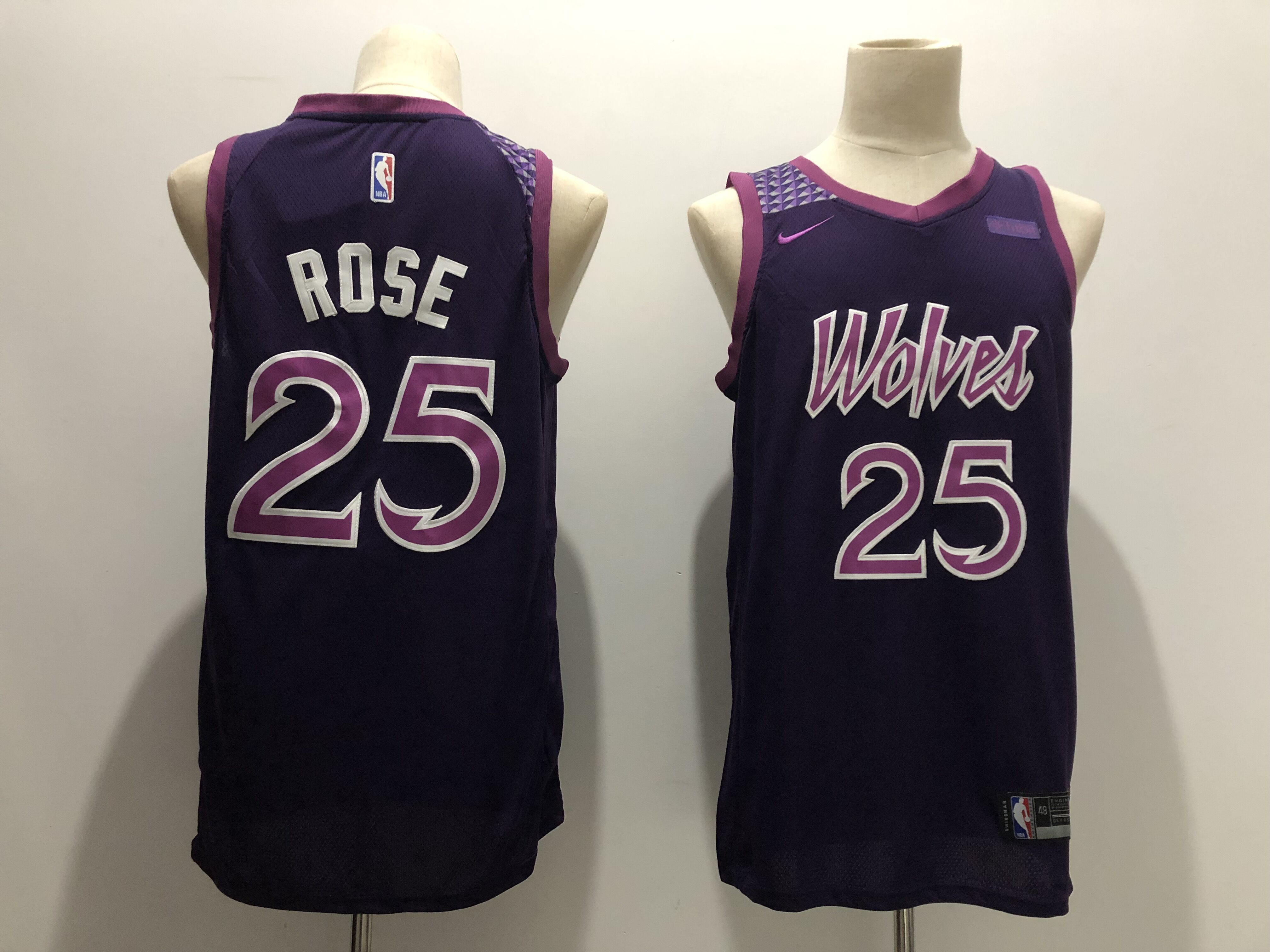 Minnesota Timberwolves #25 Derrick Rose Purple 2018-19 City Edition ...