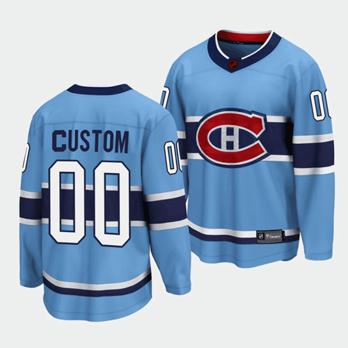 Montreal Canadiens Custom Blue 2022 Reverse Retro Jersey – Dripgrape ...