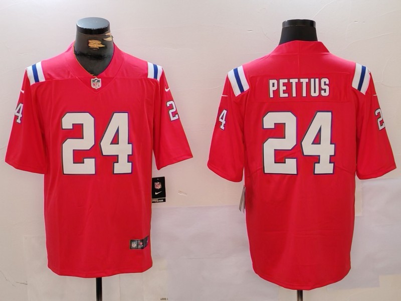 New England Patriots #24 Dell Pettus Red Jersey – Dripgrape – Jerseys Shop