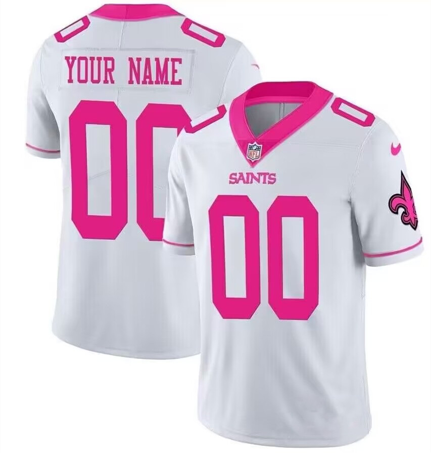 New Orleans Saints Custom Pink-White Jersey – Dripgrape – Jerseys Shop