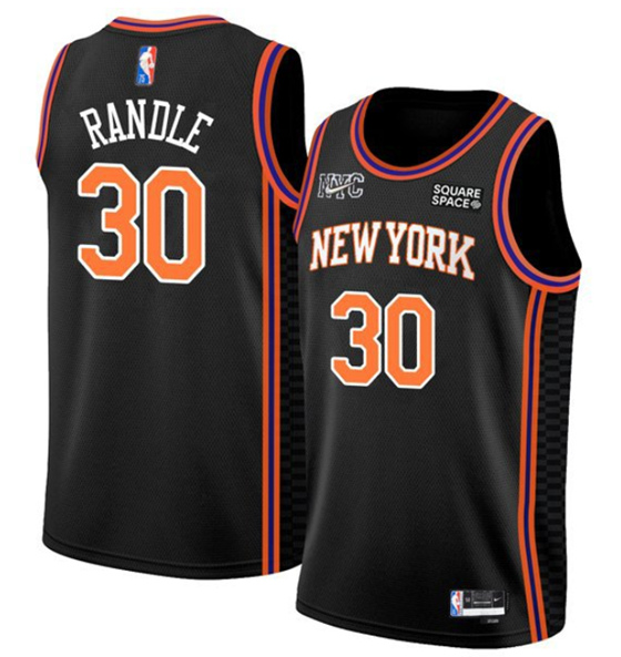 New York Knicks #30 Julius Randle Black 75th Anniversary Basketball ...